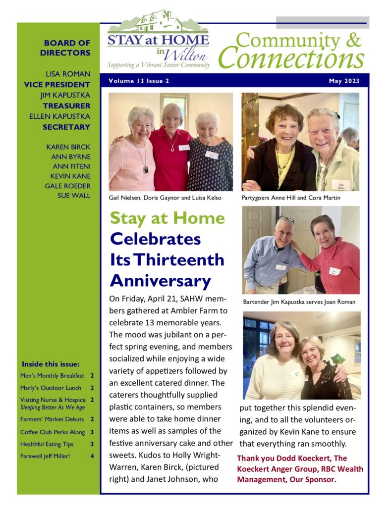 Newsletters - Stay At Home In Wilton