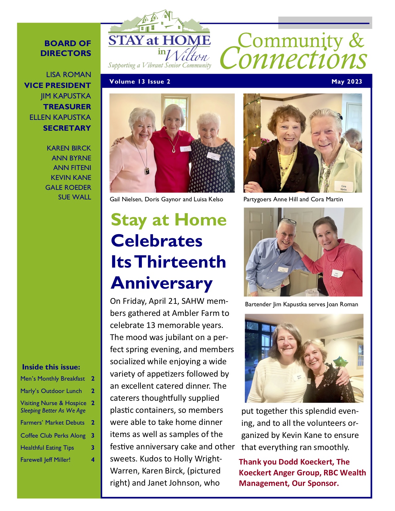 Newsletters - Stay At Home In Wilton